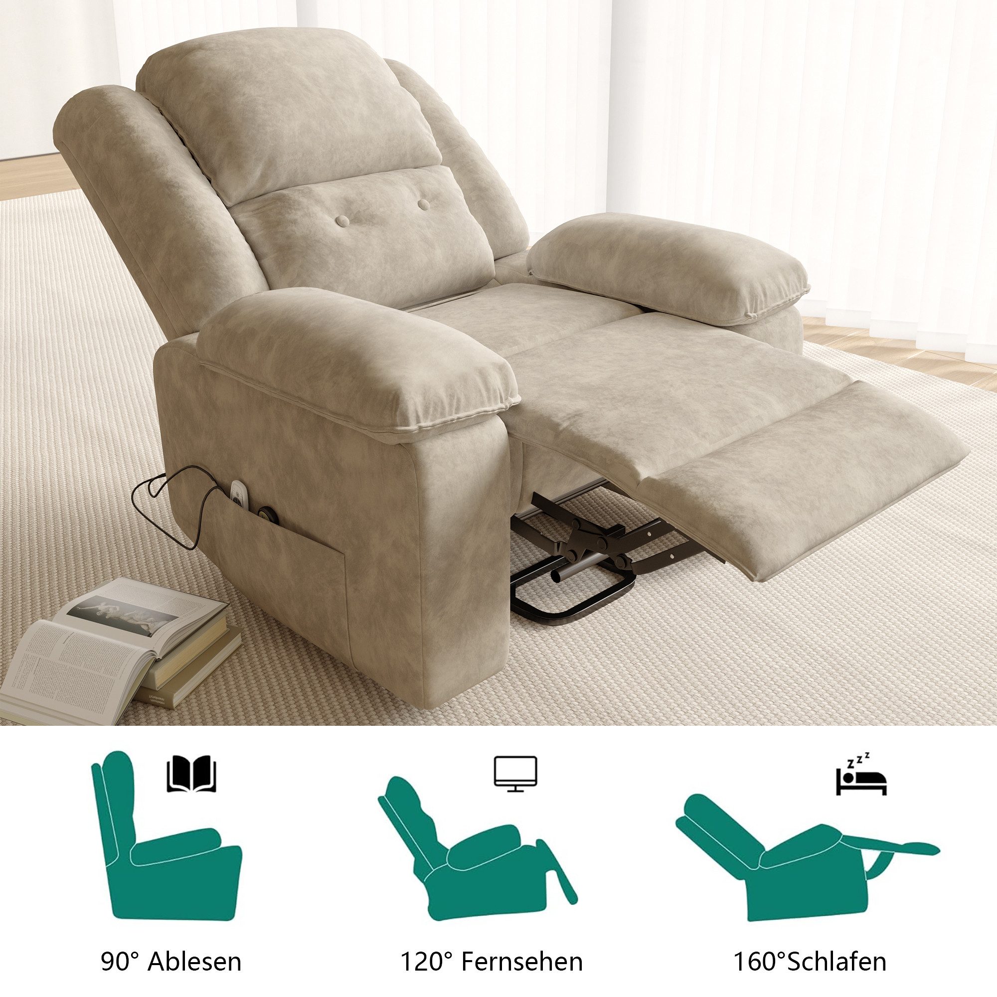 Verwunderlich Tv Sessel Mit Massage Und Wãrmefunktion Bild