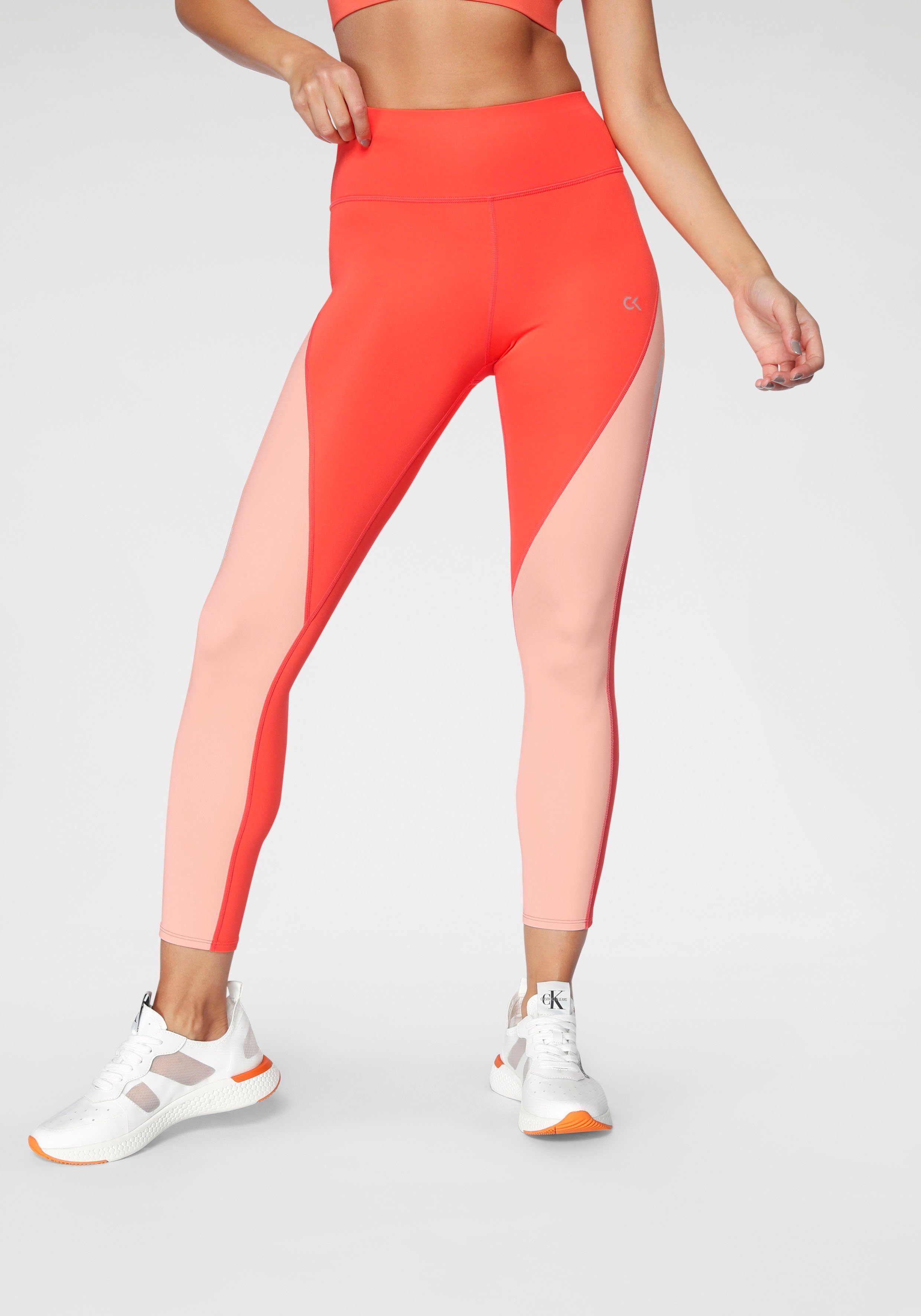Calvin Klein Performance 78 Leggings Mit Kontrastfarbenen Einsätzen