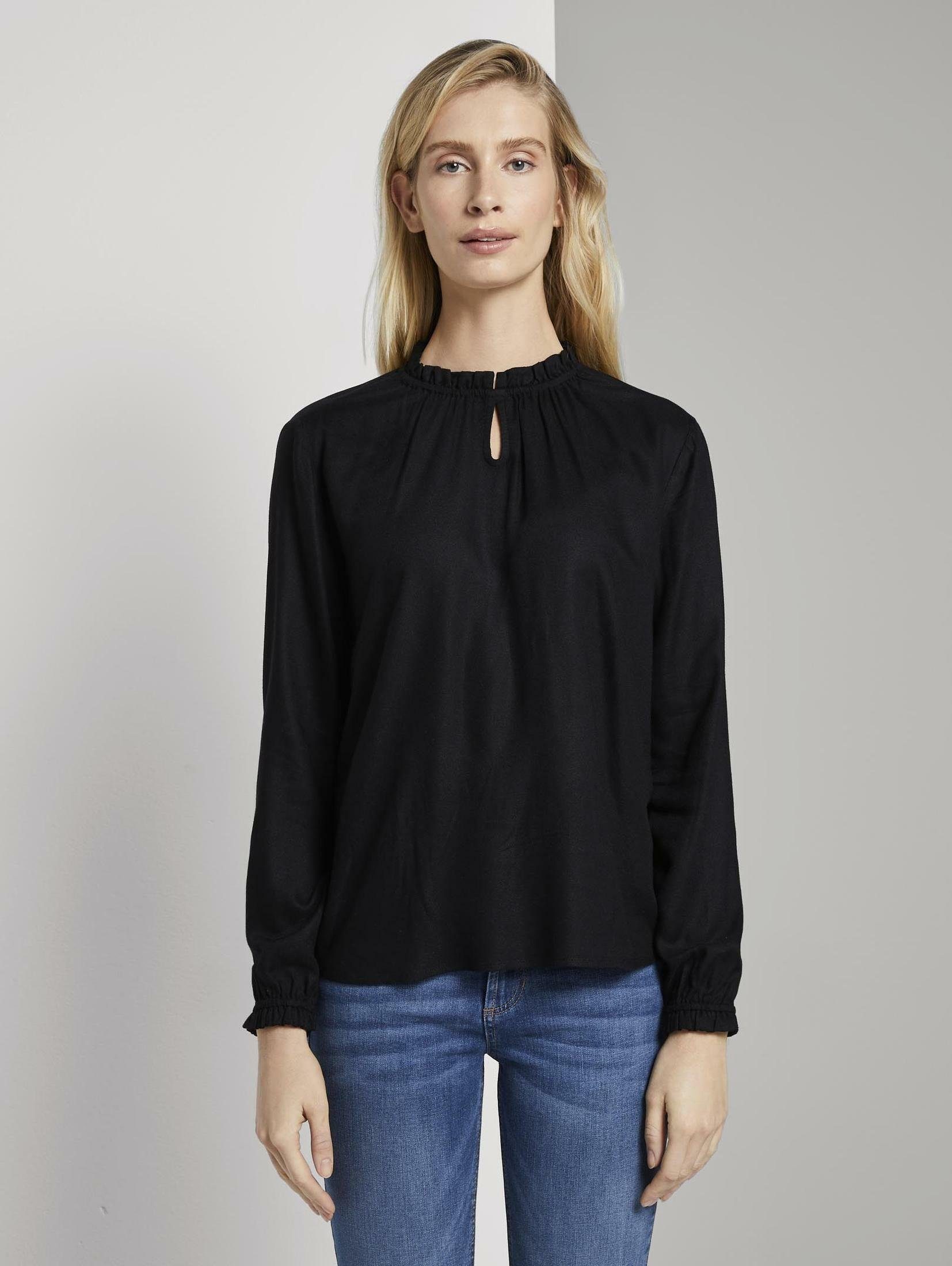 Tom Tailor Shirtbluse Bluse Mit Raffung Kaufen Otto