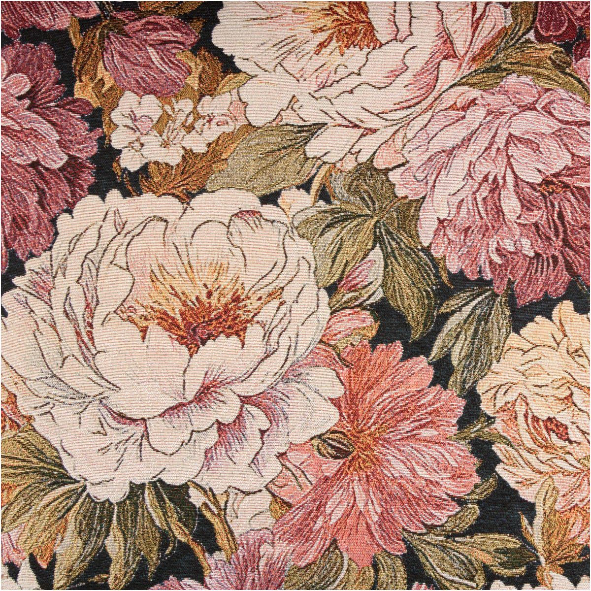 SCHÖNER LEBEN. Stoff Jacquard Gobelin Stoff Pfau Blütenzweige Meterware ...