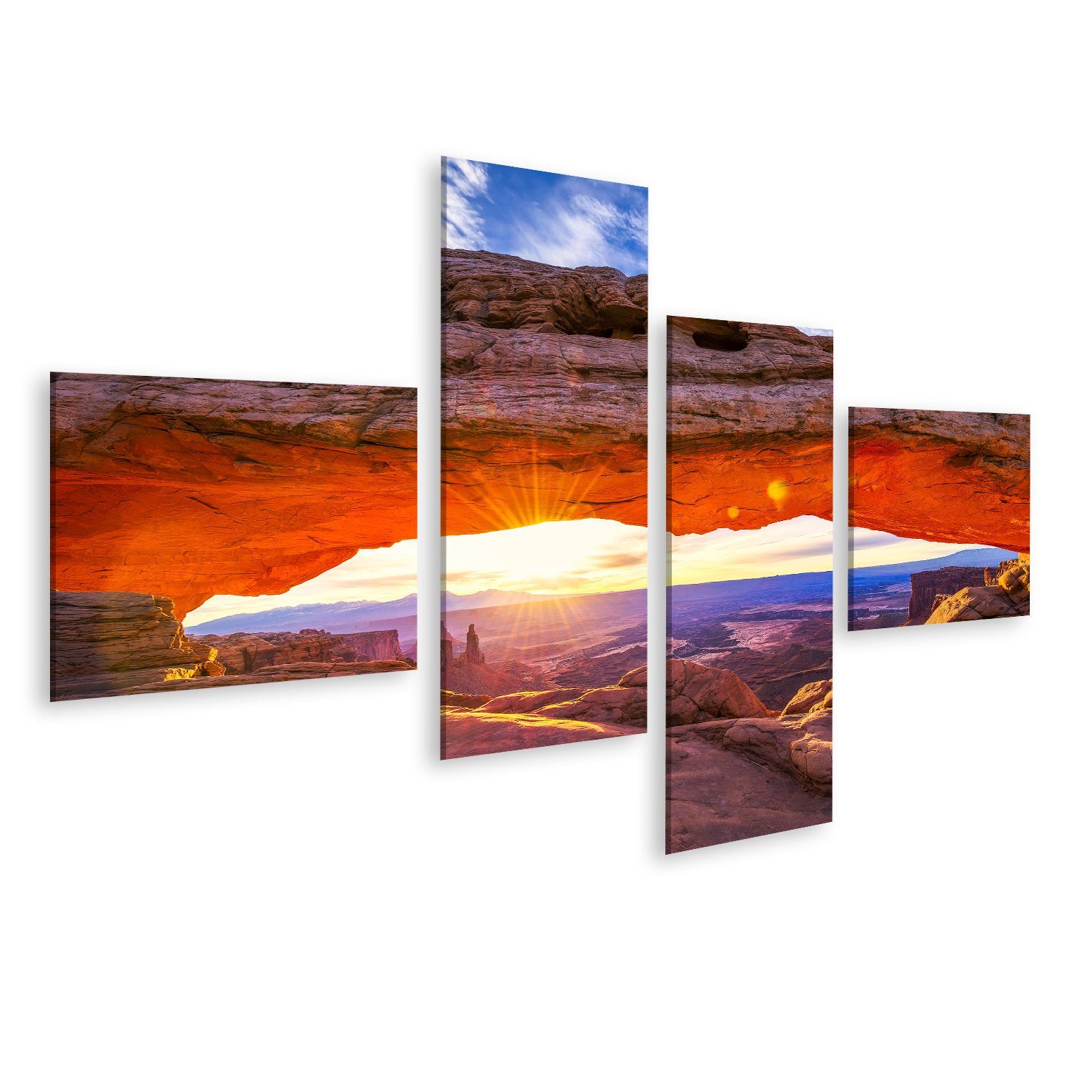 islandburner Leinwandbild Bild auf Leinwand Mesa Arch Sonnenaufgang Iconic Canyonlands National