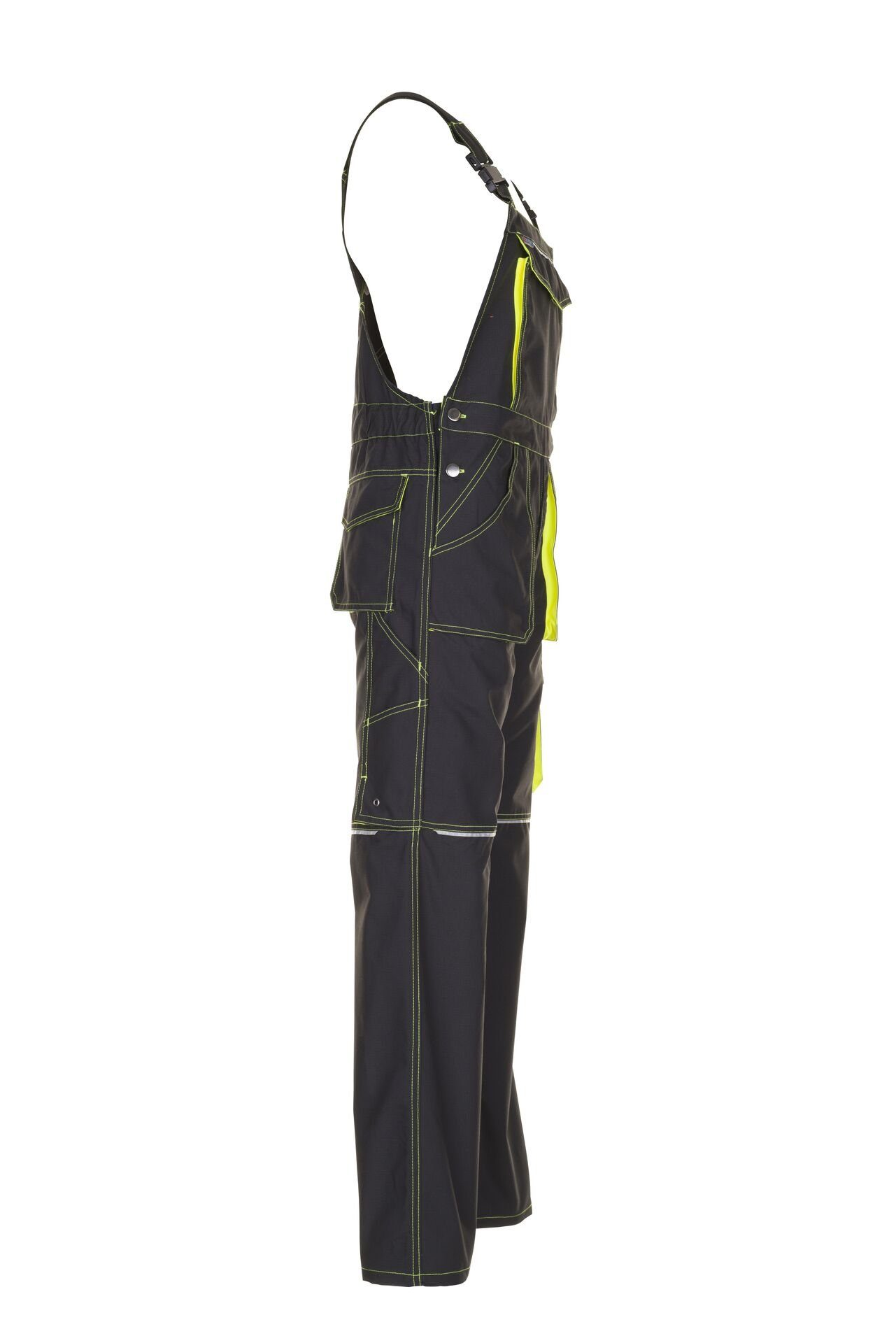 Planam Arbeitslatzhose Latzhose Basalt Neon Anthrazitgelb Größe 94 1 Tlg