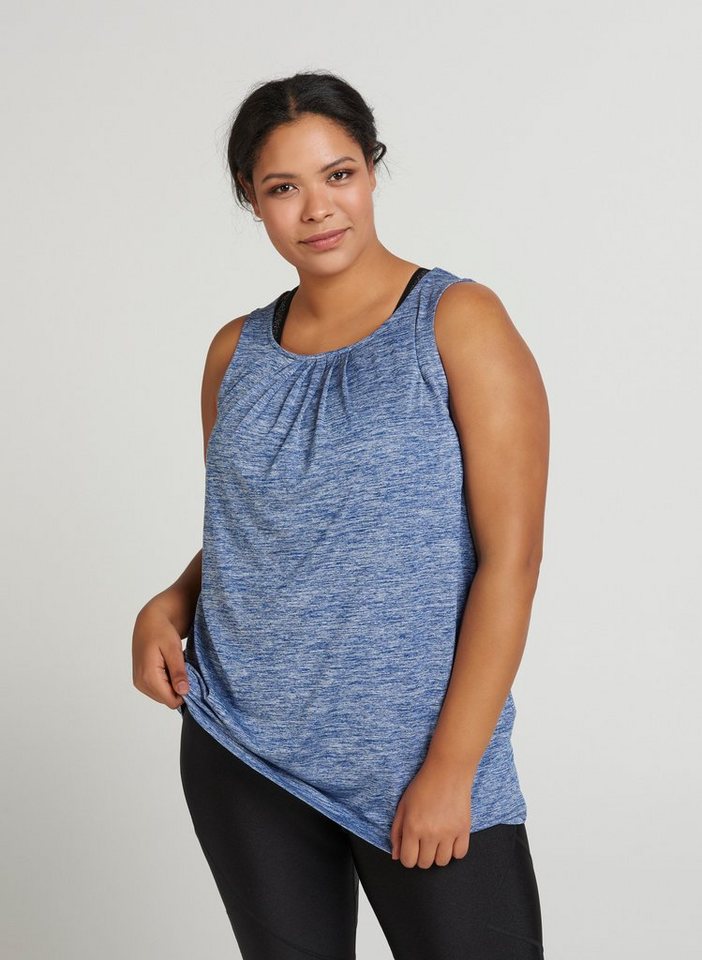 Zizzi Blusentop Active Damen Sport Tank Top Ärmellos Quick Dry