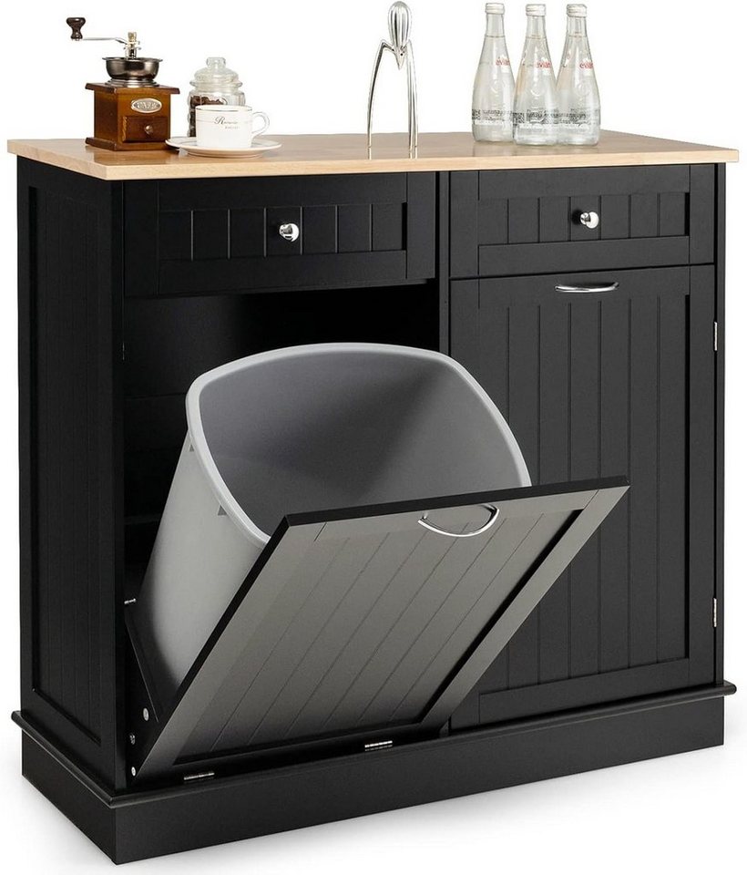 Komfotteu Sideboard Küchenschrank Mit Großer Arbeitsplatte And 2 Schubladen
