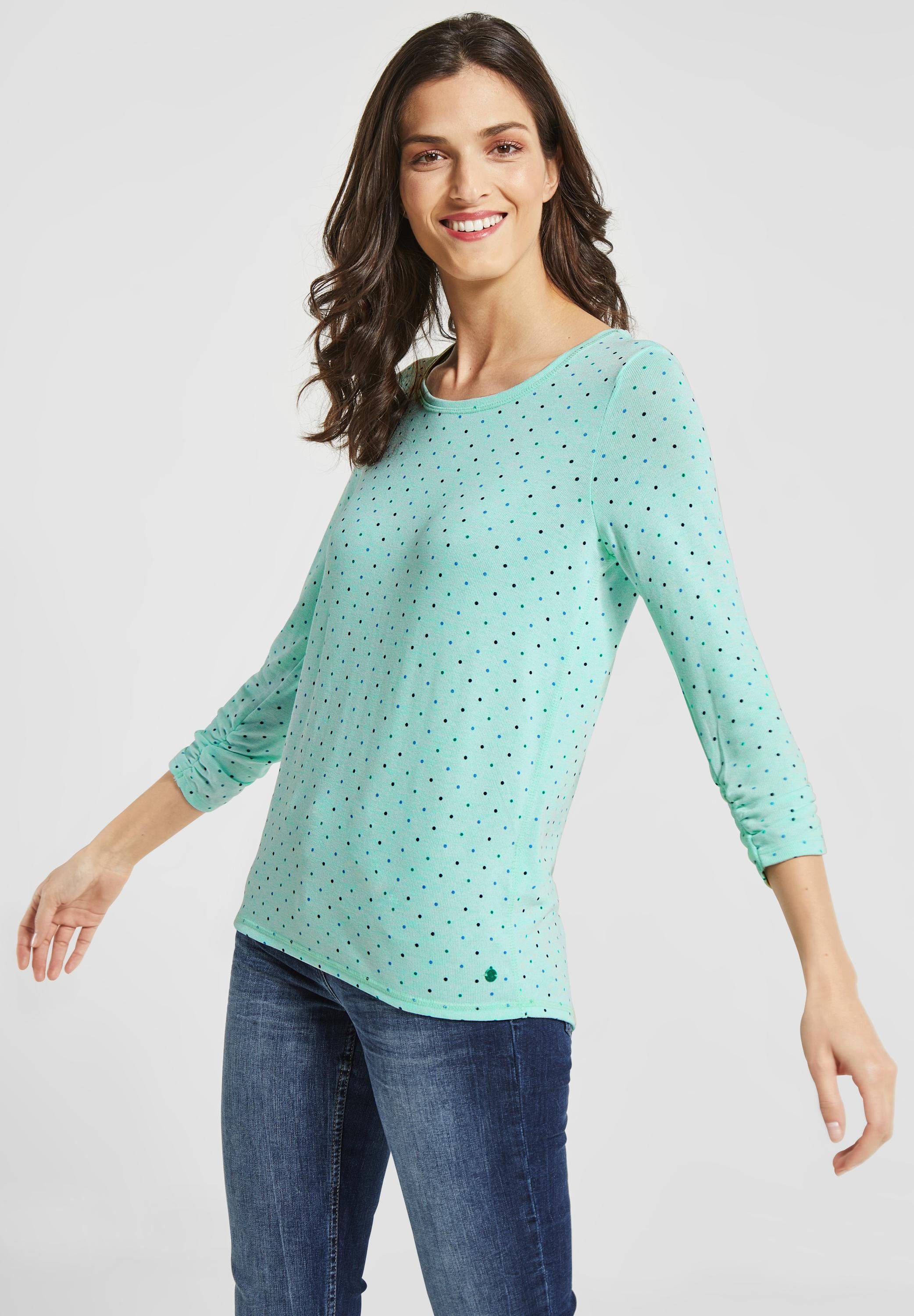 cecil-3-4-arm-shirt-mit-punkteprint-weiches-shirt-online-kaufen-otto
