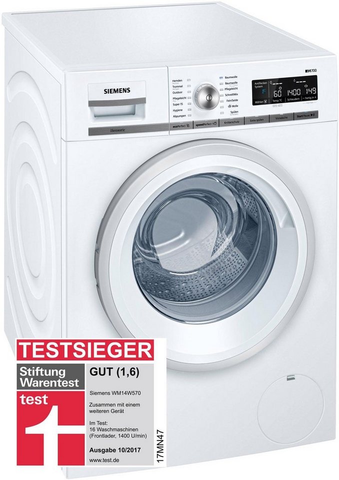 SIEMENS Waschmaschine iQ700 WM14W570, 8 kg, 1400 U/Min online kaufen | OTTO SIEMENS Waschmaschine iQ700 WM14W570, 8 kg, 1400 U/Min online kaufen | OTTO