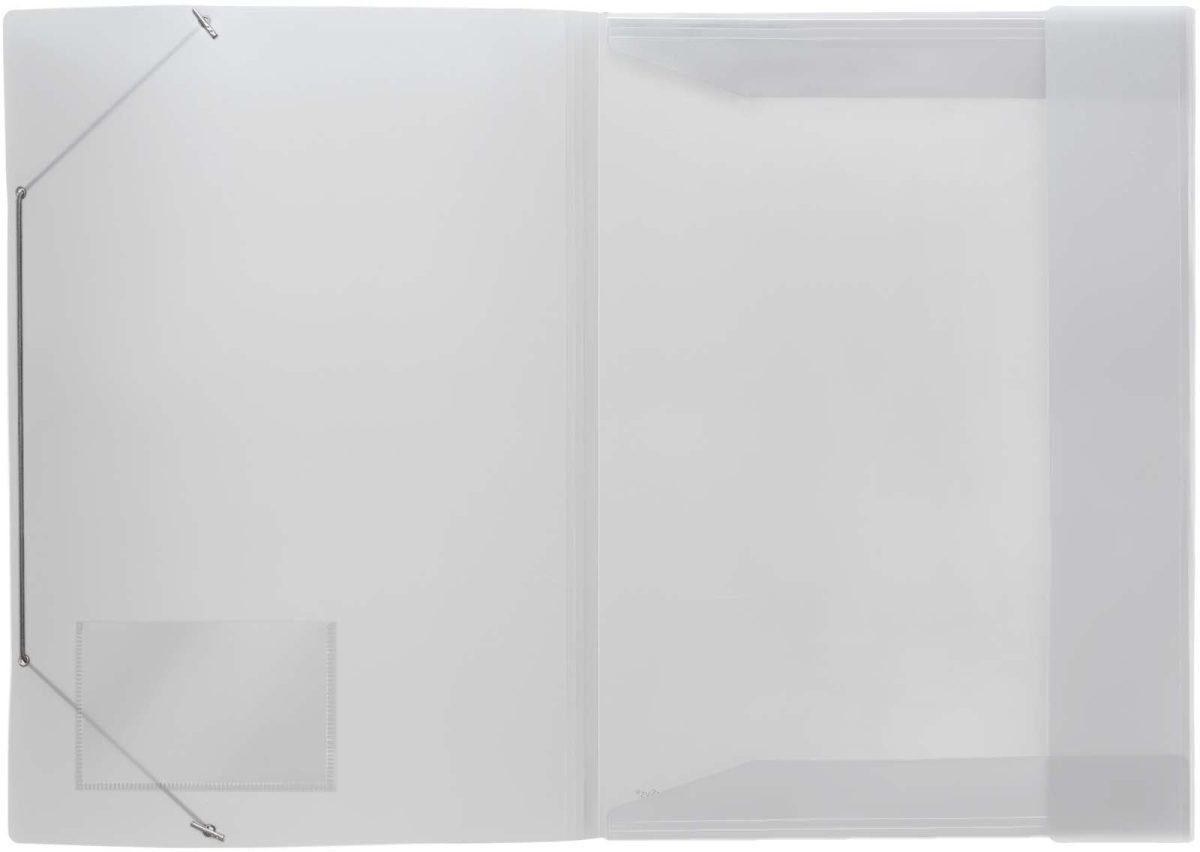 FOLDERSYS Fächermappe Eckspanner-Mappe A3 PP transparent