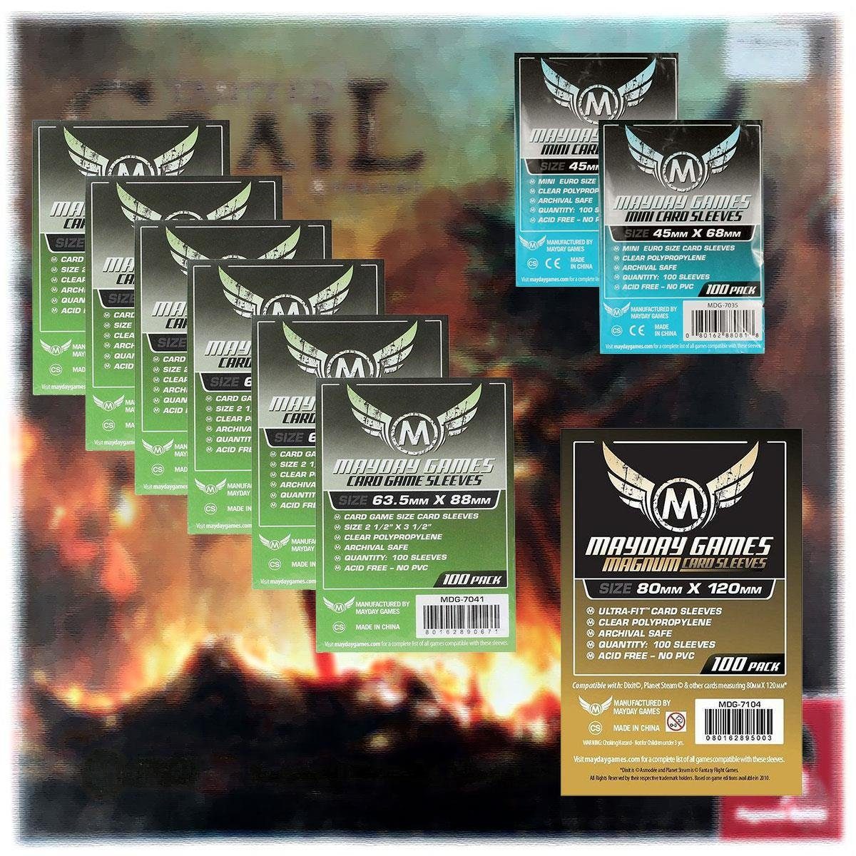 Mayday Games Spiel, Standard Hüllen 7041+7035+7104 für Tainted Grail