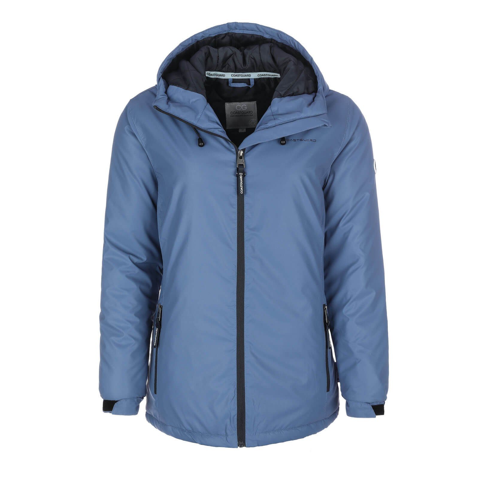 Coastguard Winterjacke Damen Jacke Wattiert Mit Kapuze Und