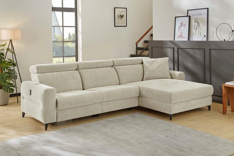 Jockenhöfer Gruppe Ecksofa Monaco L Form Mit Elektromotorischer