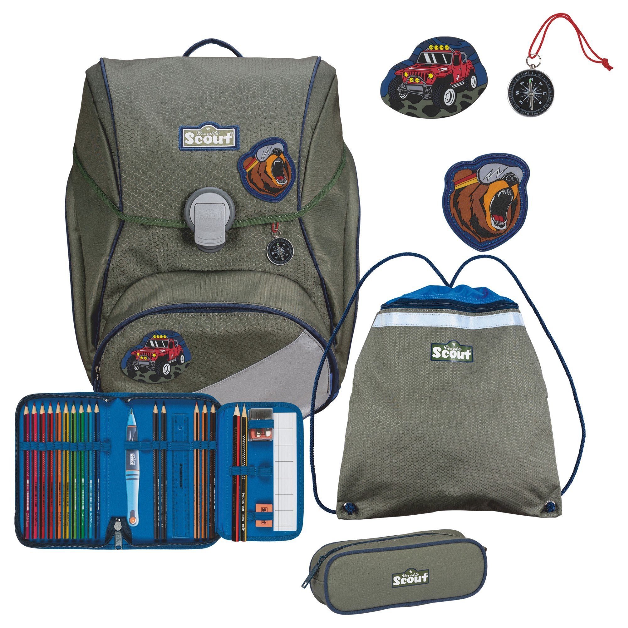 Scout Schulranzen Alpha - Schulranzen Set 4 tlg.