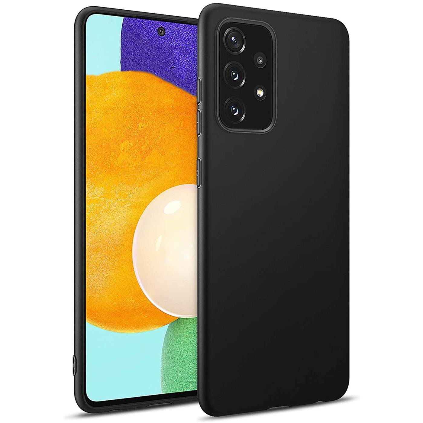 CoolGadget Handyhülle Black Series Handy Hülle für Samsung Galaxy A72 6,7 Zoll, Edle Silikon ...