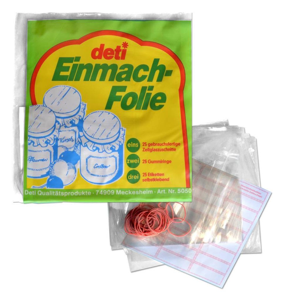 Vina Einmachglas Einmach-Folie, Gummi, Einweckglas, Sturzglas