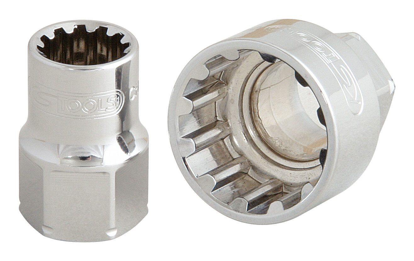 KS Tools Stecknuss TRIPLEplus, 19 mm Durchgangs, für Handbetätigung mit TRIPLEplus® Durchgangs ...