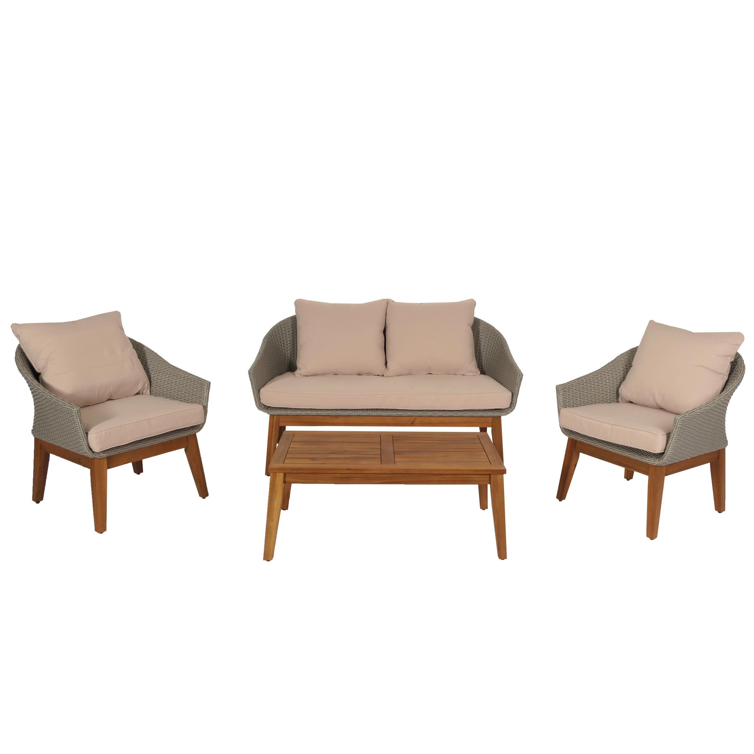 Mcw Gartenlounge Set Mcw N37 4 Tlg Garten Mit Fußbodenschoner