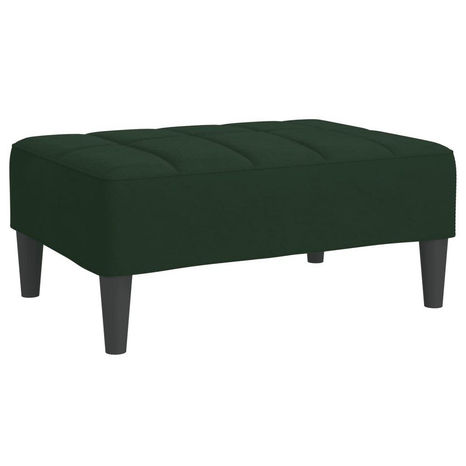 Vidaxl Polsterhocker Fußhocker Dunkelgrün 78x56x32 Cm Samt 1 St