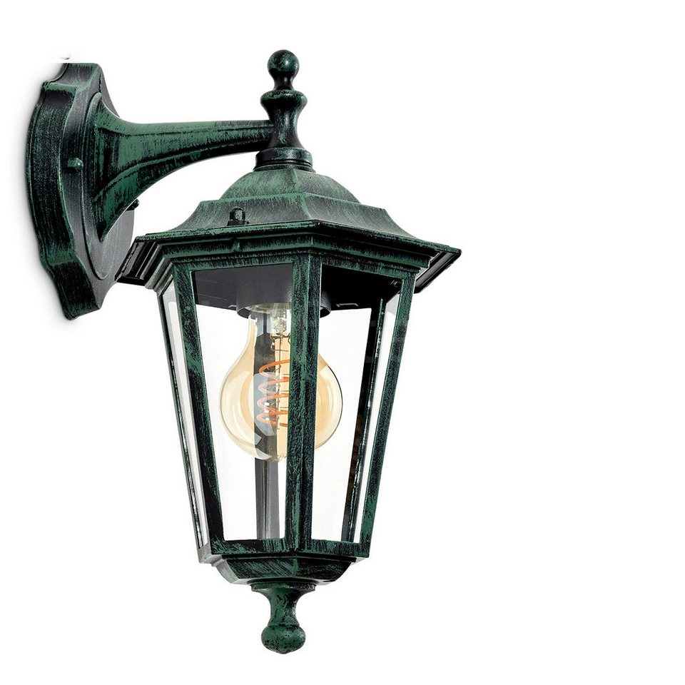 Hofstein Außen Wandleuchte Wandlampe Abwärts In Antikem Look Aus Metall