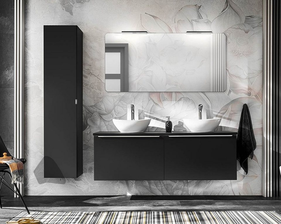 Einfachgutemoebel Waschtisch Set Badezimmer Noirette 160cm Set 3 Tlg