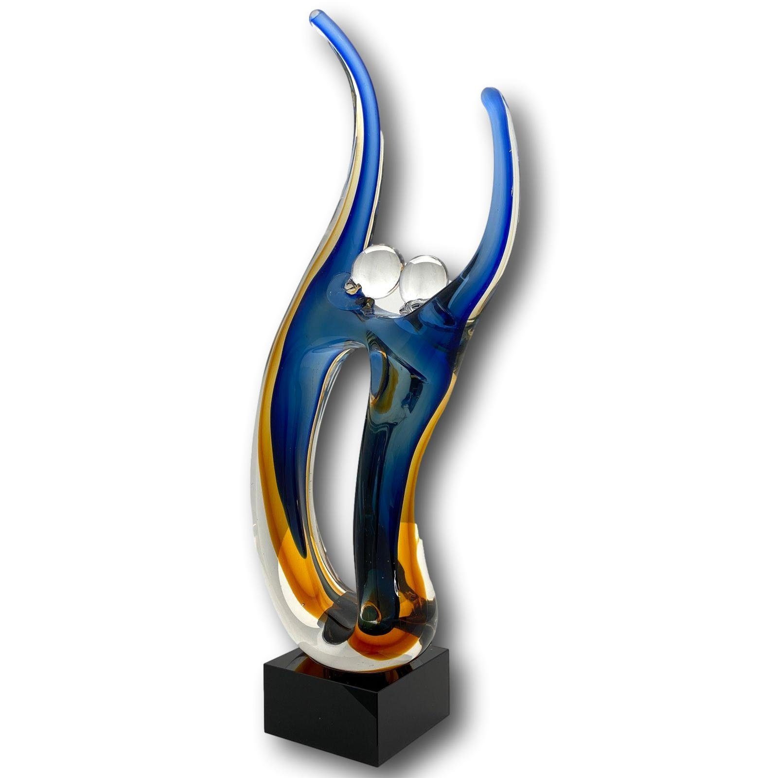 Aubaho Dekofigur Glasfigur Skulptur Figur Tanz Paar Liebe Hochzeit Glas