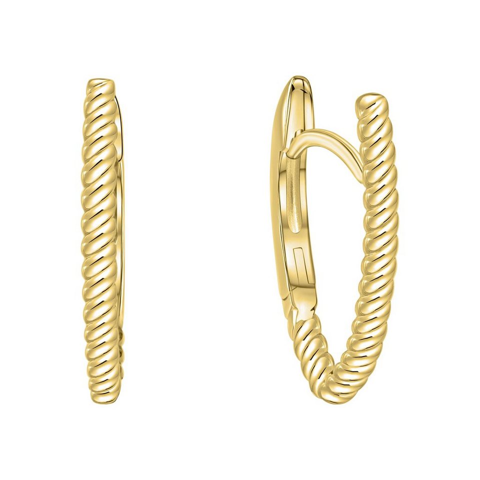Vivance Paar Creolen 375/- Gelbgold glanz/strukturiert Vivance Paar Creolen 375/- Gelbgold glanz/strukturiert