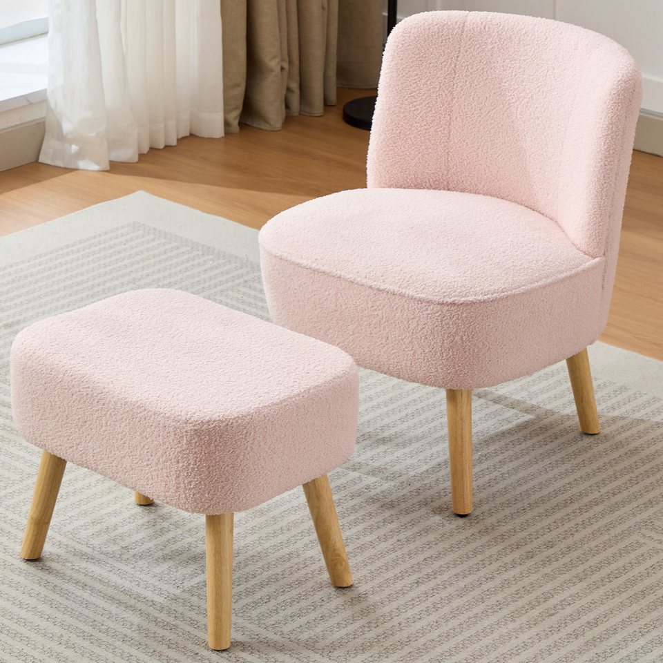 Merax Relaxsessel Mit Hocker 1er Polstersessel Für Wohnzimmer