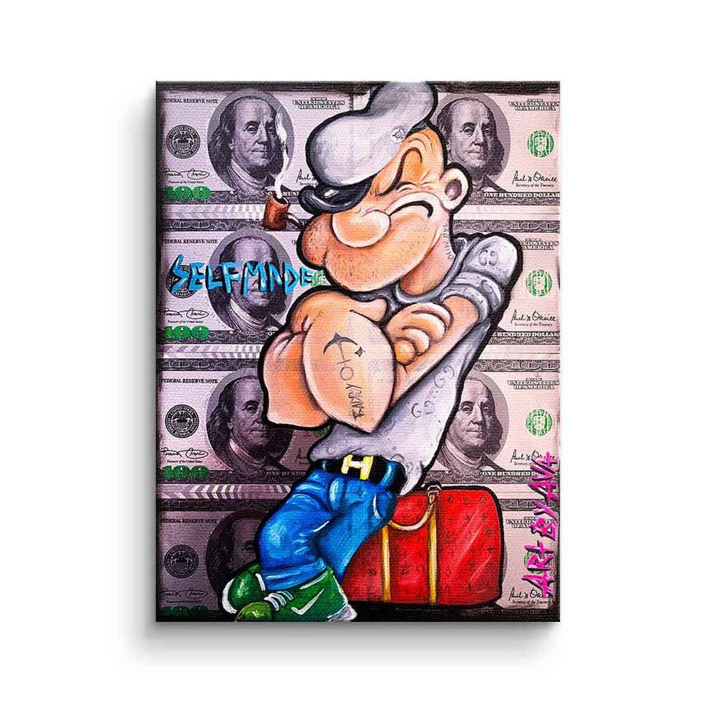 Dotcomcanvas® Leinwandbild Selfmade Sailor Leinwandbild Popeye Comic