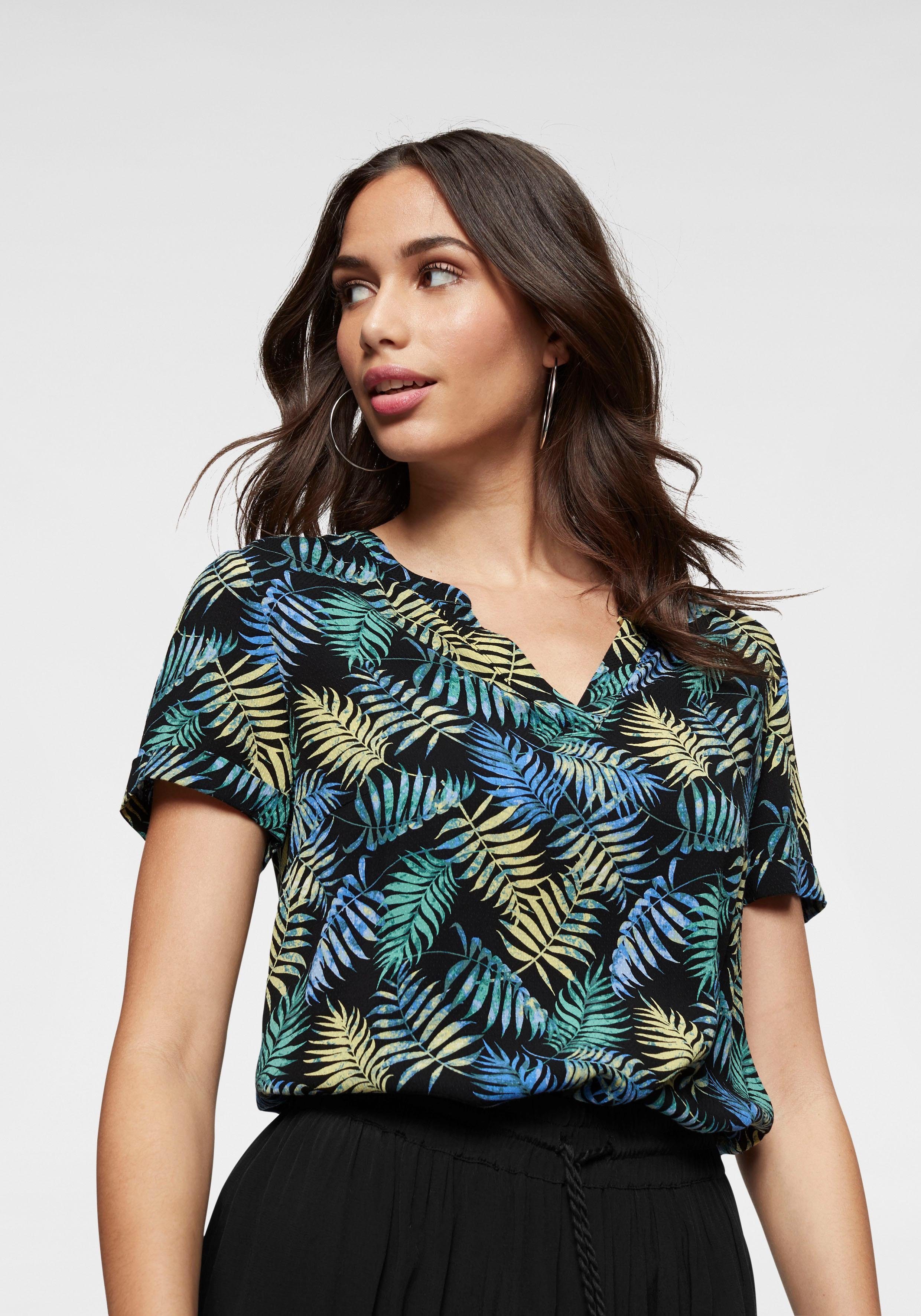 Tom Tailor Shirtbluse Mit V Ausschnitt Modische Kurzarmbluse Von Tom