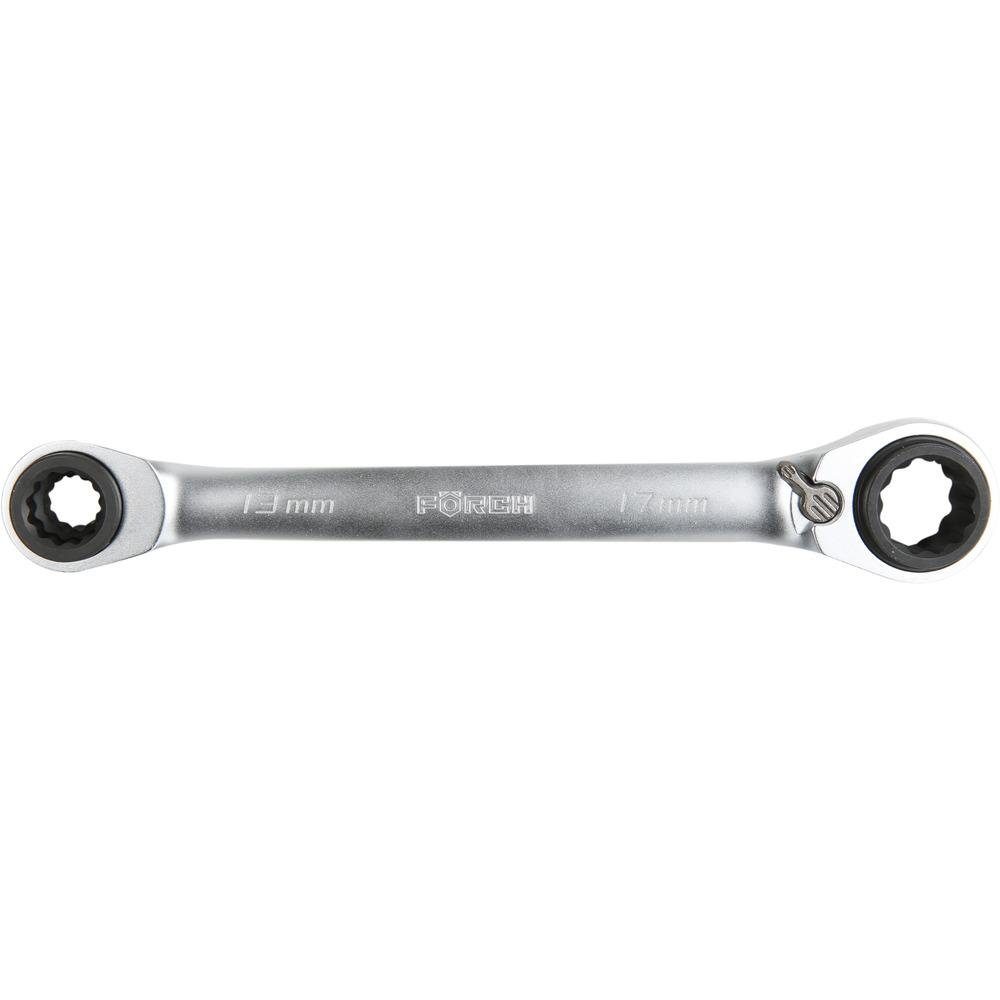 Theo Förch GmbH & Co.KG Stecknuss Doppel-Ring-Ratschenschlüssel 4 in 1, RING-RATSCH-SCHL.SW10,13 ...