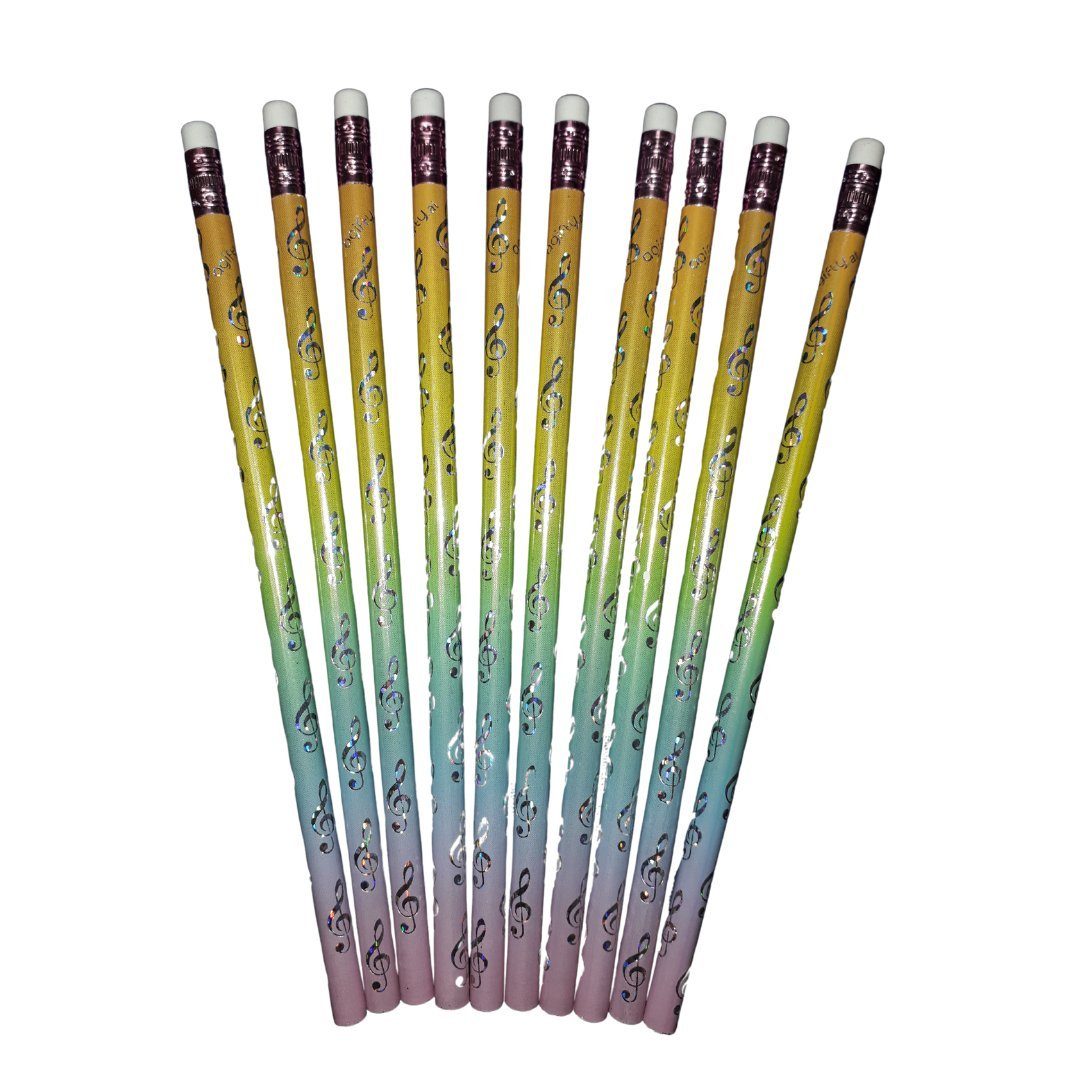 mugesh Bleistift Bleistift Violinschlüssel bunt (10-Stück-Packung)