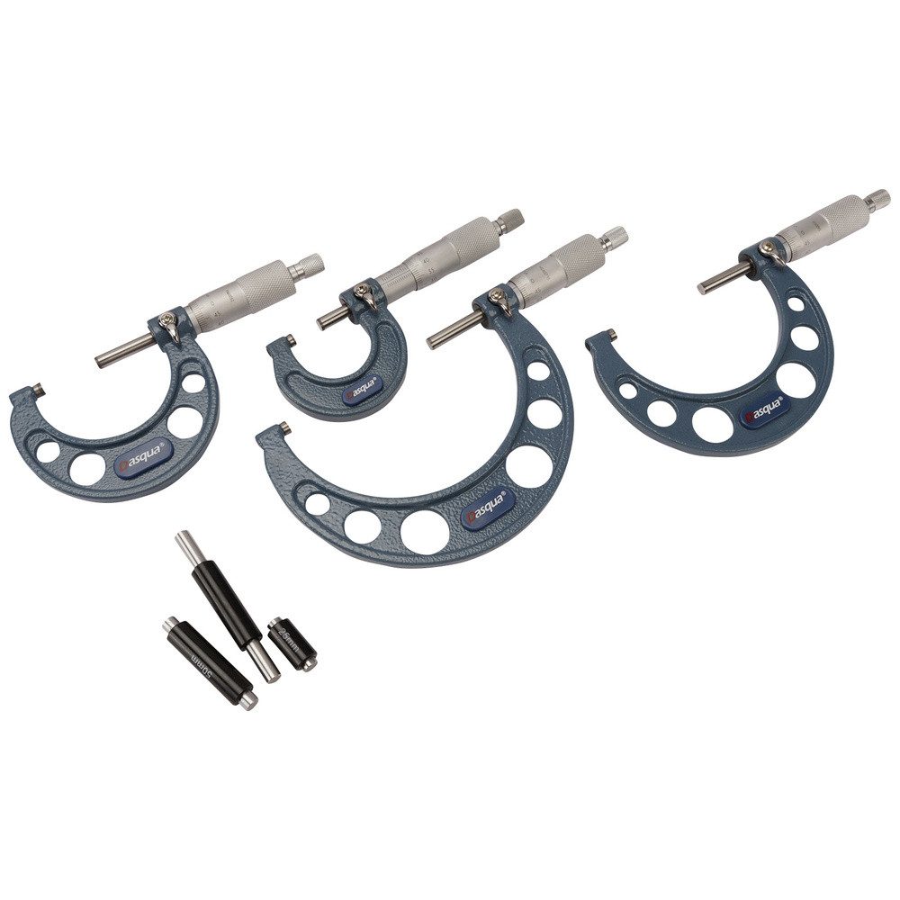 Dasqua Messschieber Dasqua 4111-8210 4-teiliges Außenmikrometer-Set 0 ...