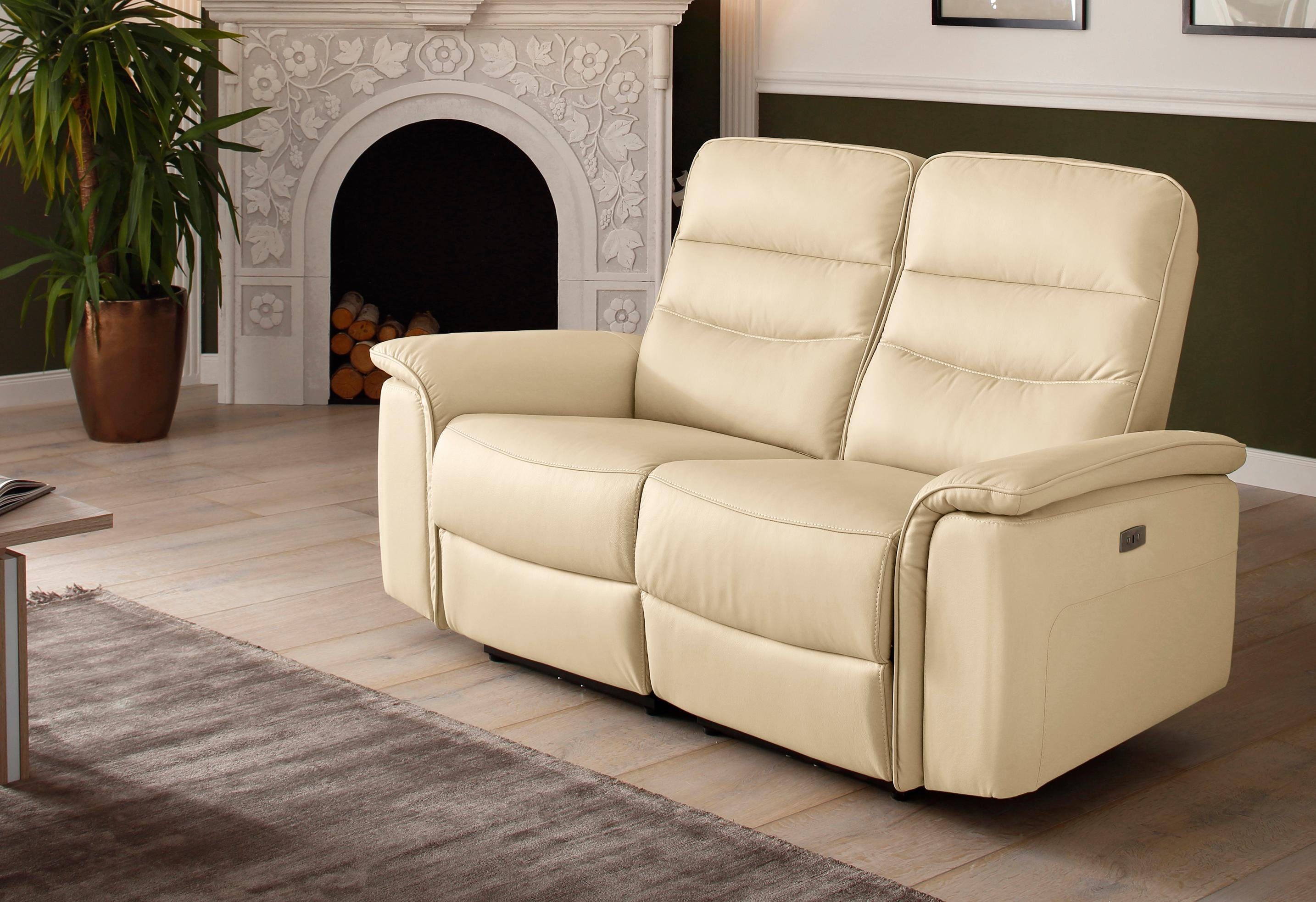 Home Affaire 2 Sitzer Maldini Elektrischer Relaxfunktion Und Usb