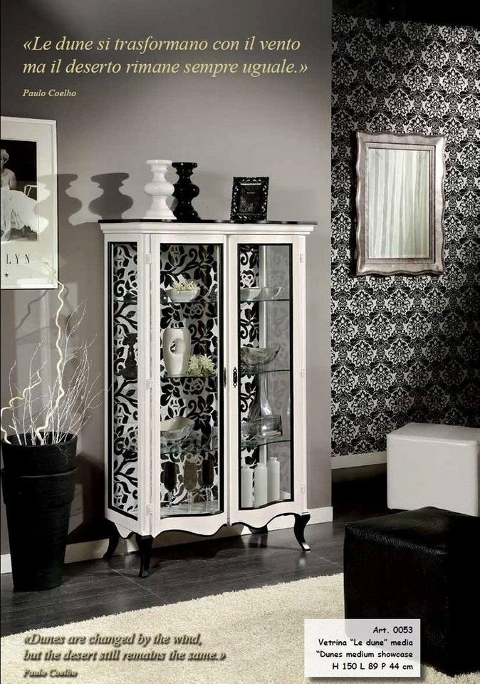 Jvmoebel Vitrine Luxus Holz Vitrine Anrichte Design Schränke Weiß