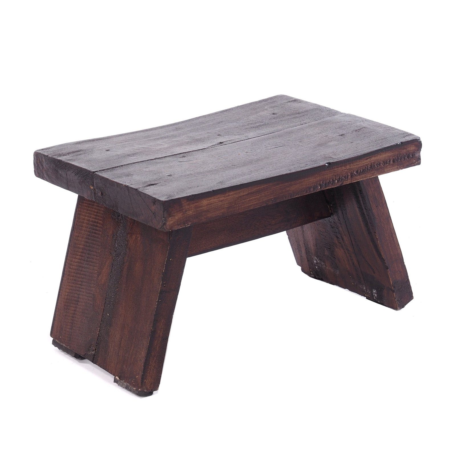 DESIGN DELIGHTS Hocker NOSTALGISCHER FUßHOCKER "SCHEMEL", Altholz ...