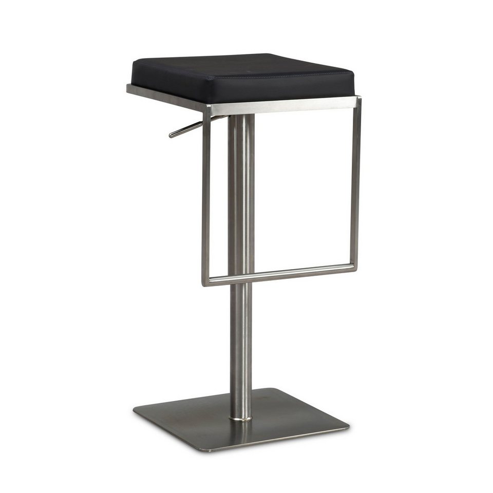 Wohnling Barhocker Wl6981 Barstuhl Gepolstert Schwarz Edelstahl