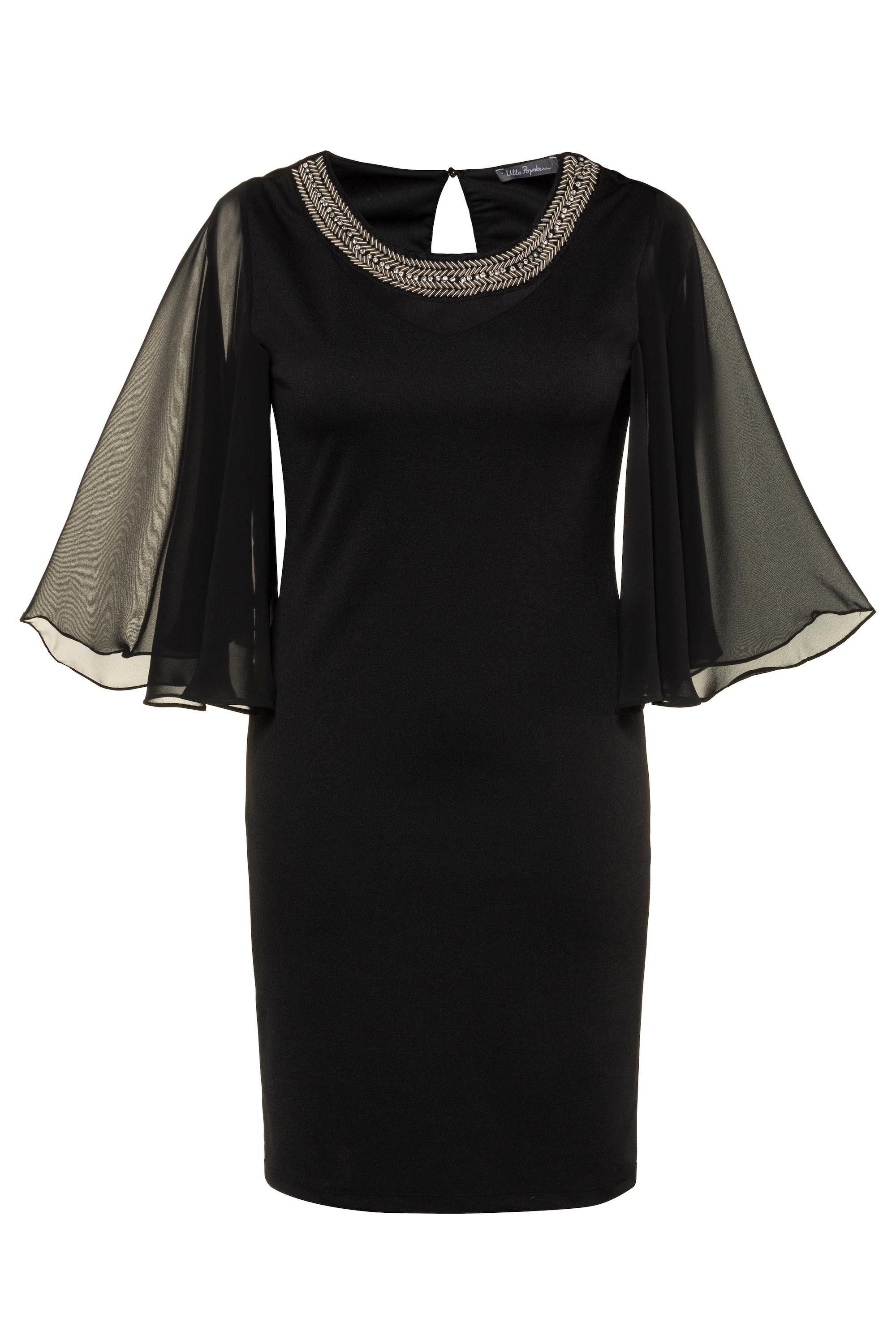 Ulla Popken Abendkleid Abendkleid Schmuckband V Ausschnitt