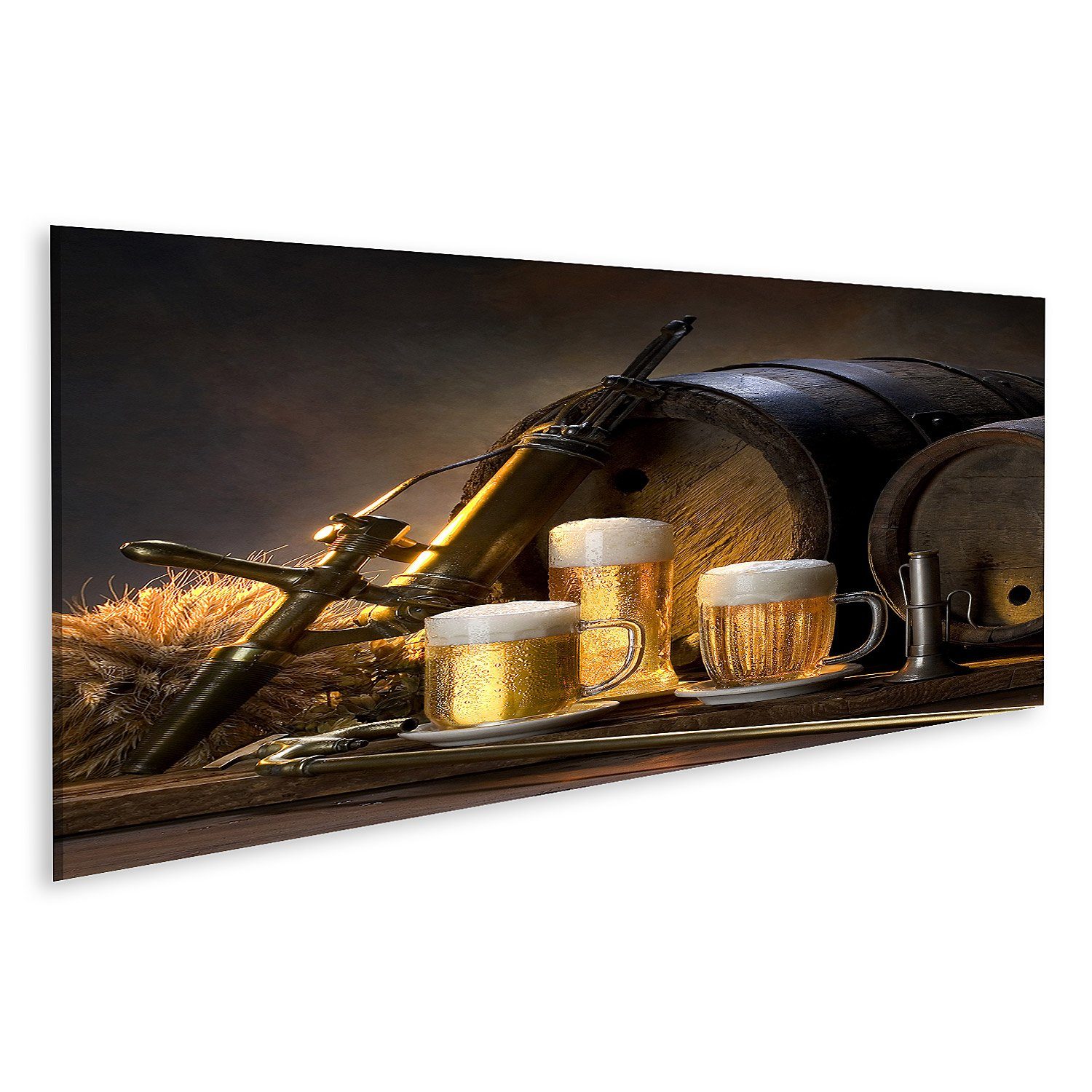 islandburner Leinwandbild Bild auf Leinwand Stillleben Bier Wandbild Poster Kunstdruck Bilder