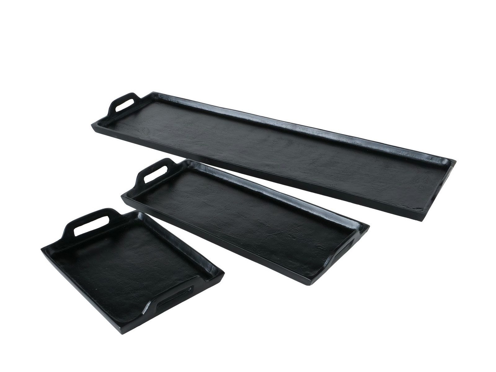Boltze Dekotablett Cooper Tablett Schwarz 47cm 1 Stück