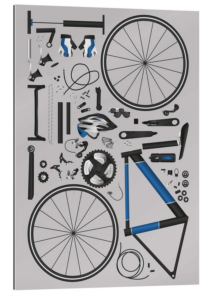 Posterlounge Xxl Wandbild Editors Choice Bike Skelett Illustration
