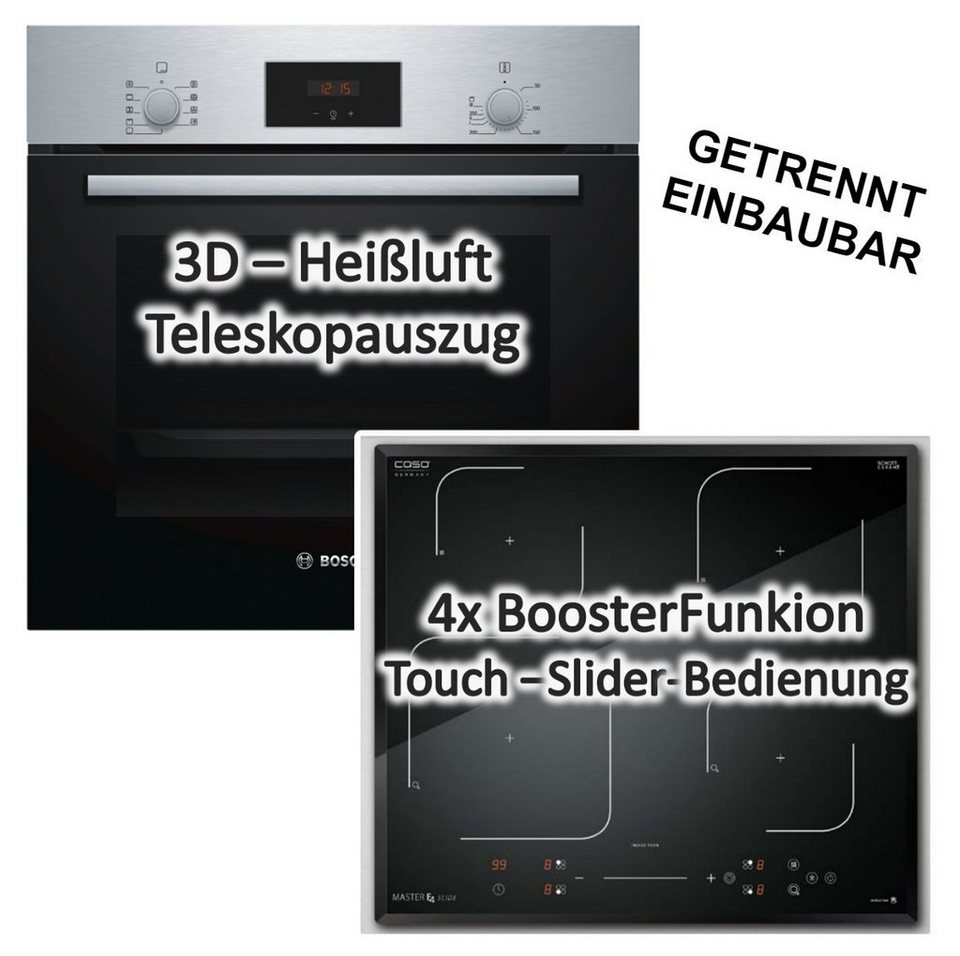 Bosch Induktions Herd Set Herdset Backofen Mit Caso Induktions Kochfeld