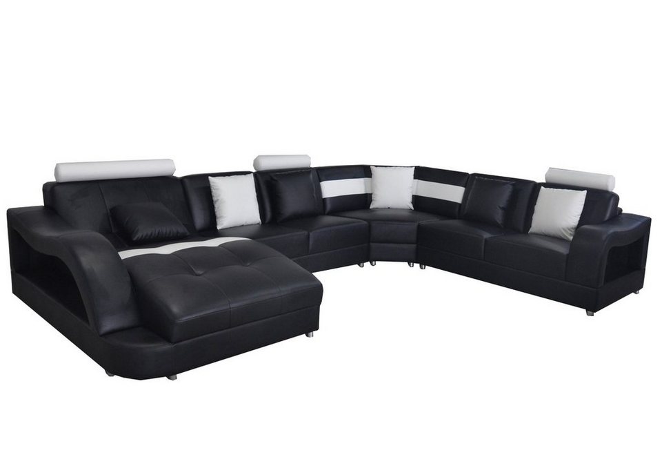 Jvmoebel Ecksofa Leder Sofa Couch Wohnlandschaft Eck Design Modern