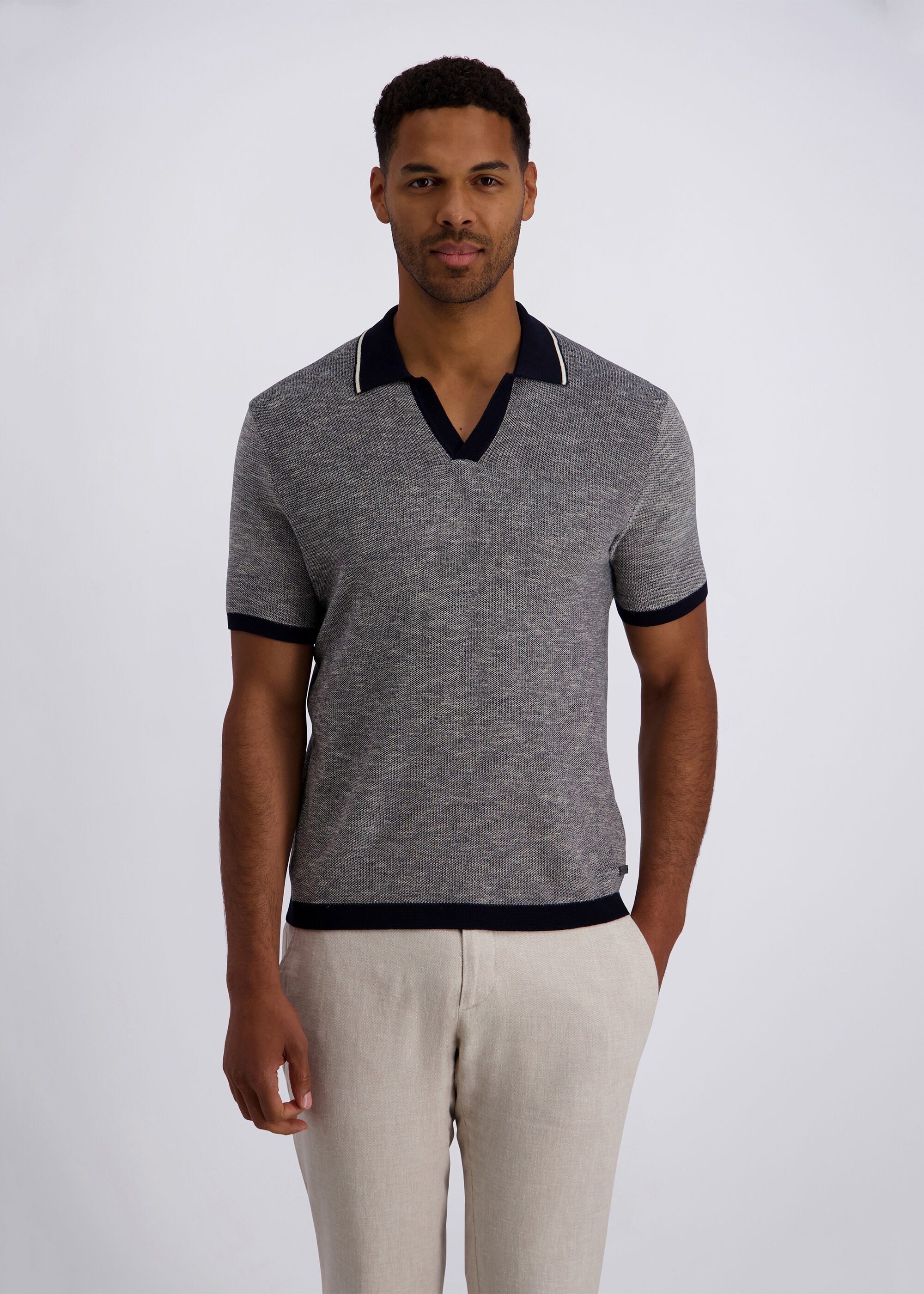 Pierre Cardin Poloshirt (1-tlg) im modern Fit, Lebendige Textur