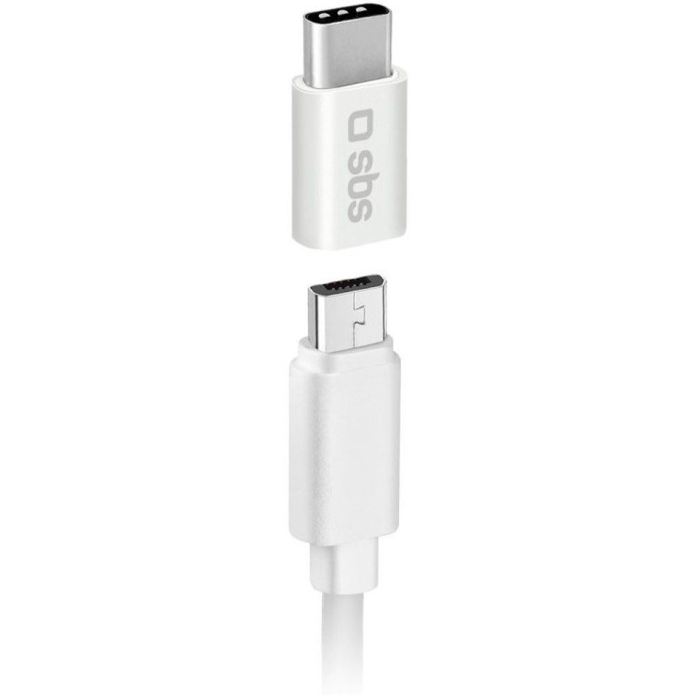 sbs TEADAPTC USB-C zu Micro-USB - Adapter - weiß USB-Adapter, Klein und ...