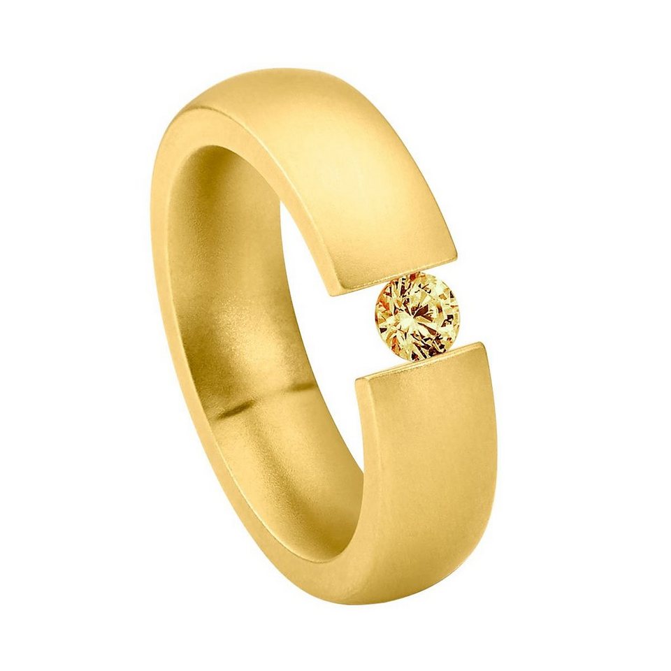 Heideman Fingerring Alterna Oval Gold Damenring Mit Swarovski Stein