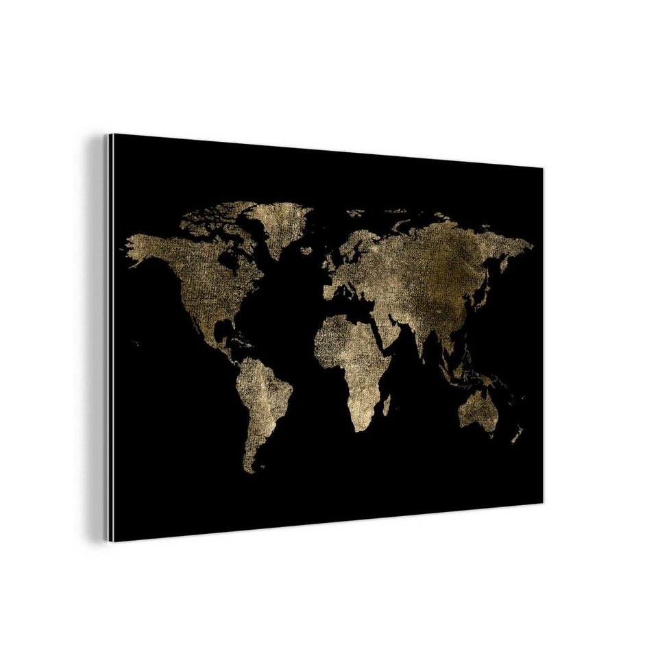 MuchoWow Metallbild »Weltkarte - Gold - Schwarz - Erde - Luxus«, (1 St ... MuchoWow Metallbild »Weltkarte - Gold - Schwarz - Erde - Luxus«, (1 St ...