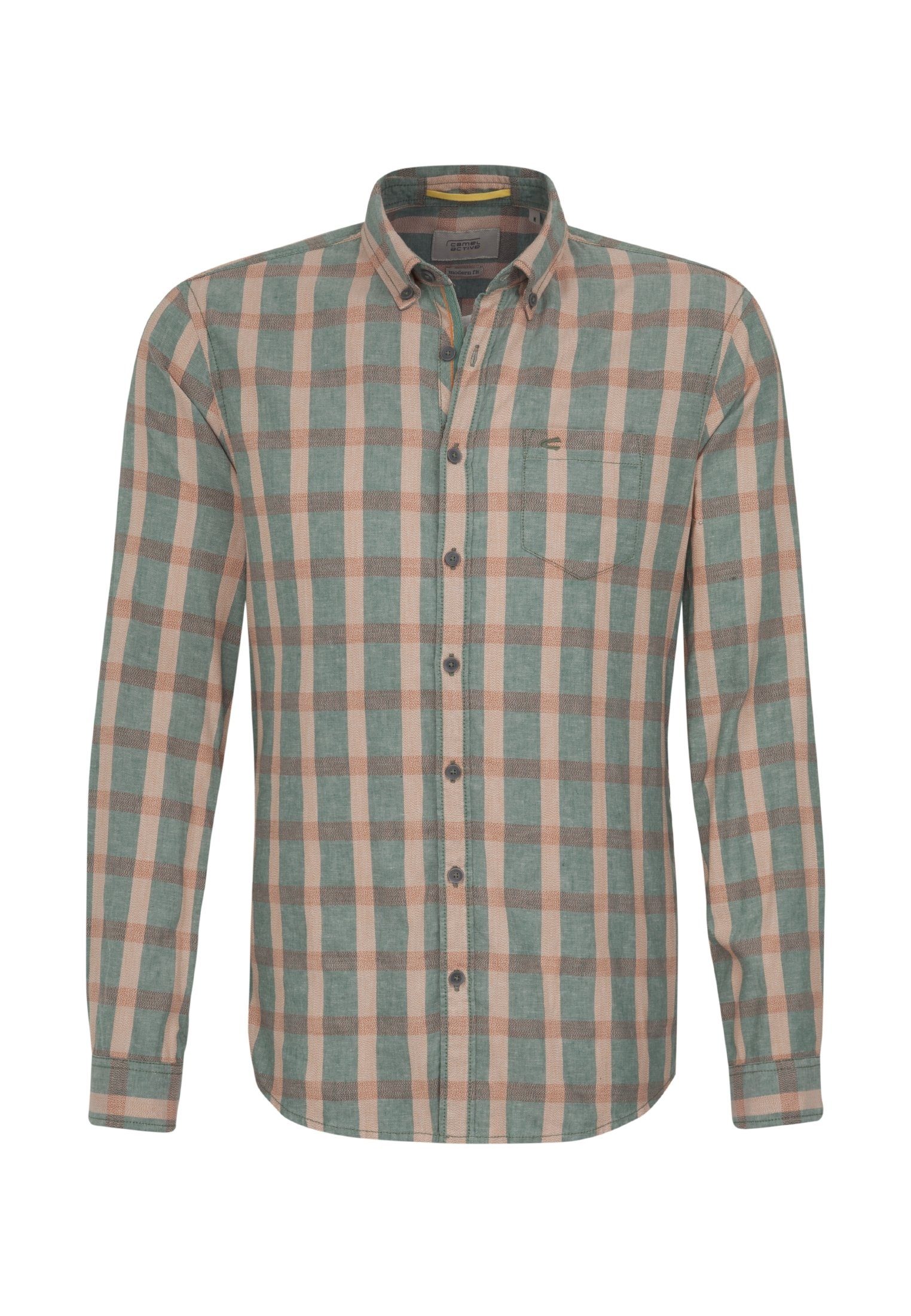 Camel Active Hemd Camel Active Modern Fit Langarm Button Down Kragen