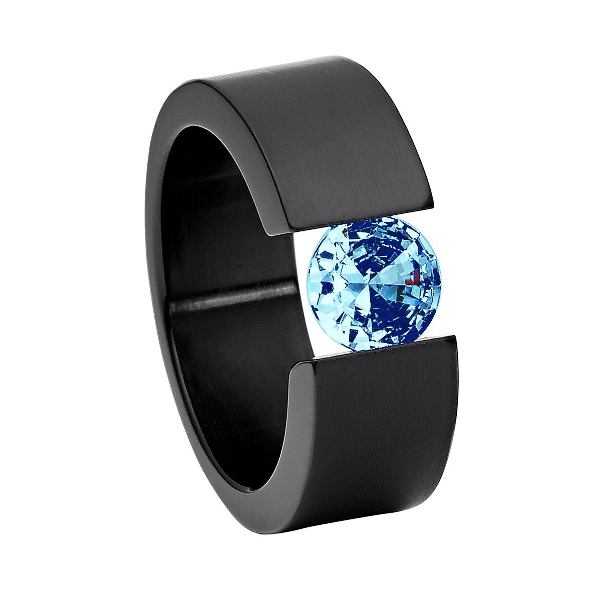 Heideman Fingerring Turris Schwarz 1 Tlg Ring Mit Stein Als