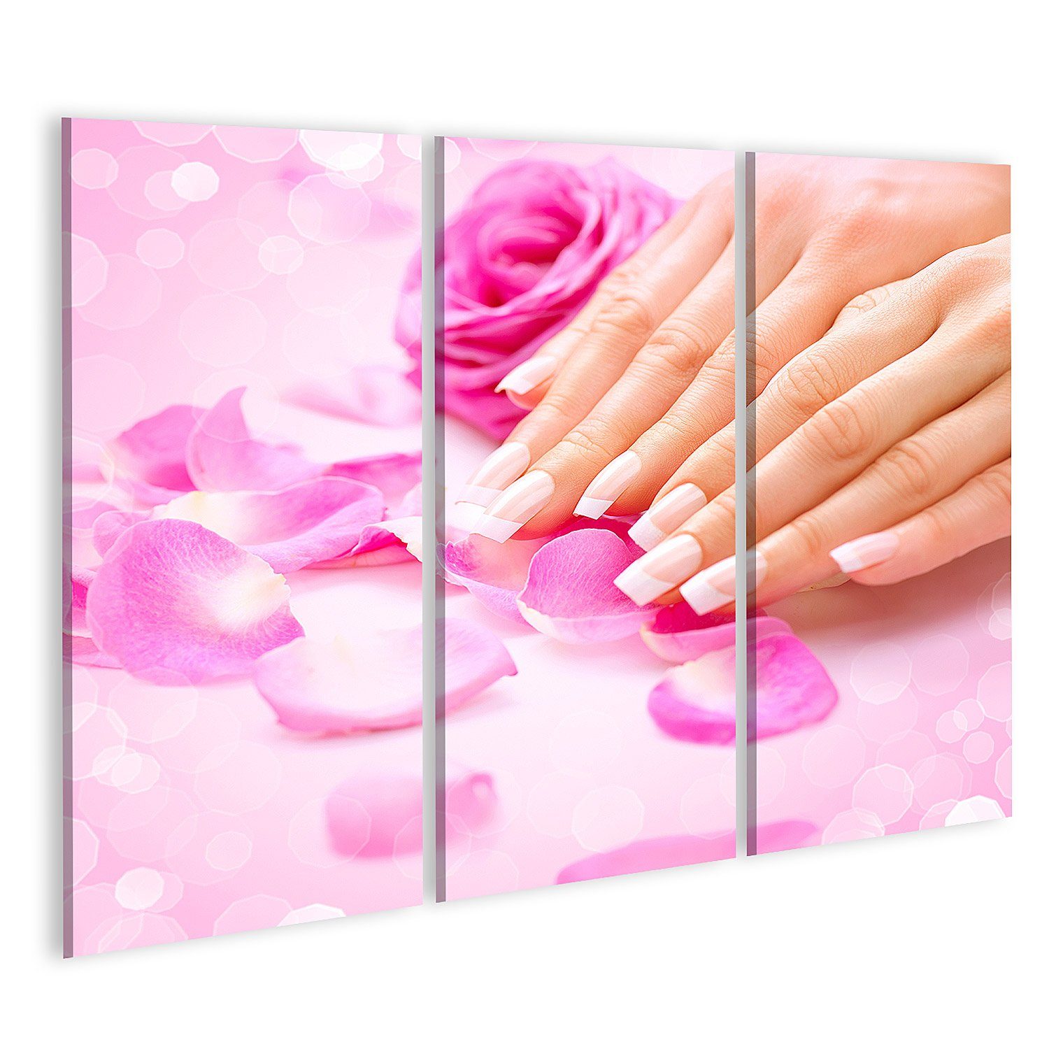 islandburner Leinwandbild Bild auf Leinwand Maniküre Hände Spa Weibliche Hände Weiche Haut Schön