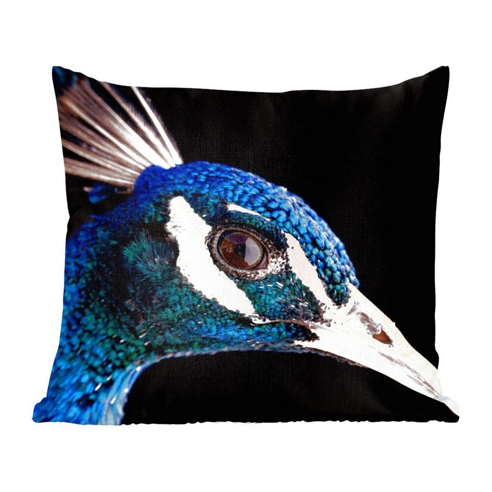 Muchowow Dekokissen Pfau Tier Blau Zierkissen Mit Füllung Für