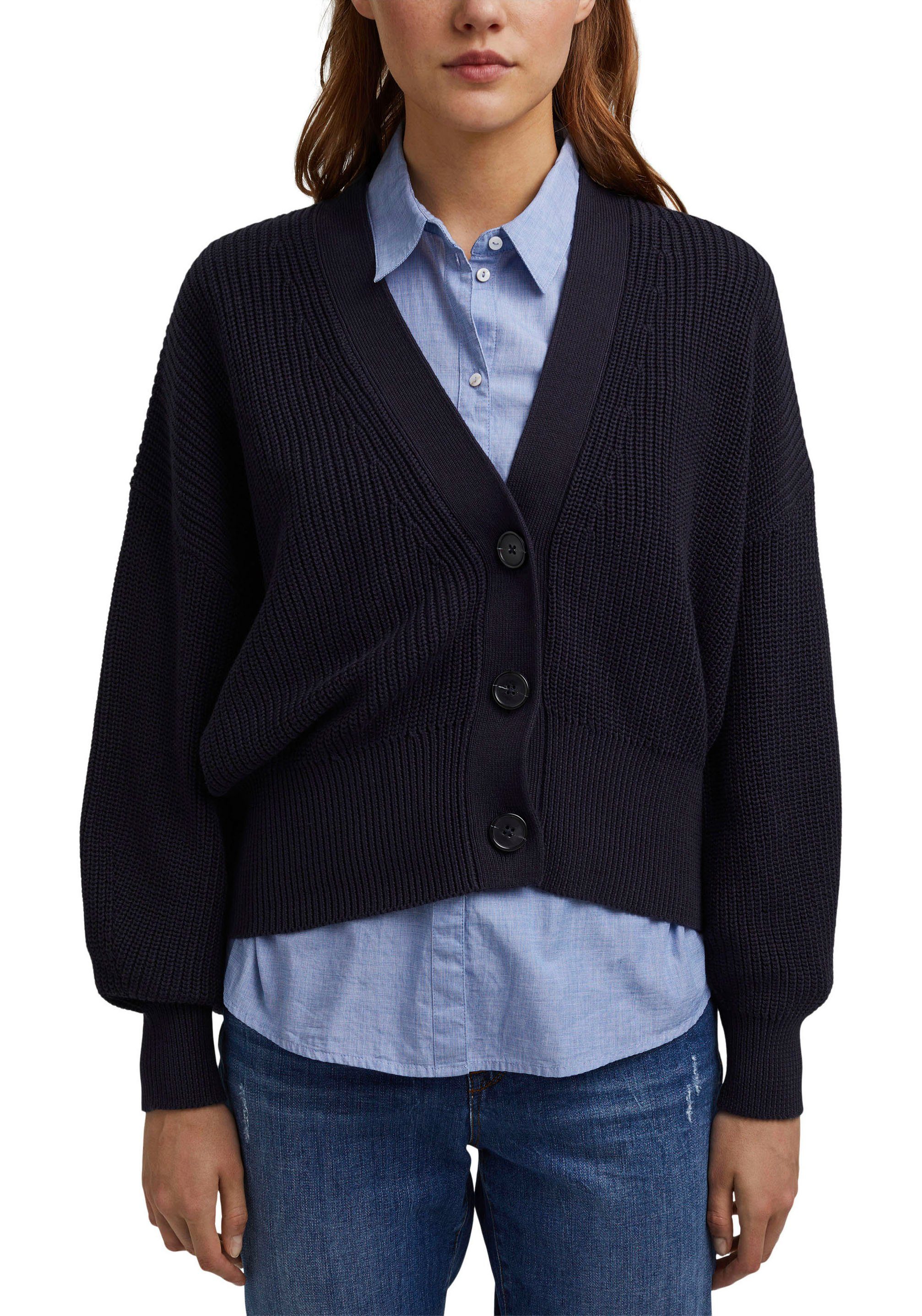 Edc By Esprit Cardigan Mit V Ausschnitt Und Knopfleiste