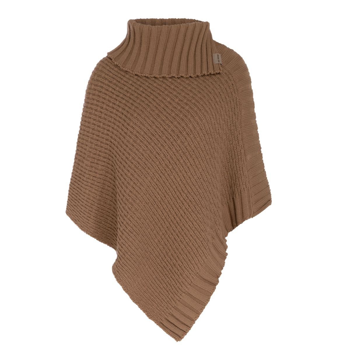 Knit Factory Strickponcho Nicky Ponchos One Size Glatt Beige 1 Tlg